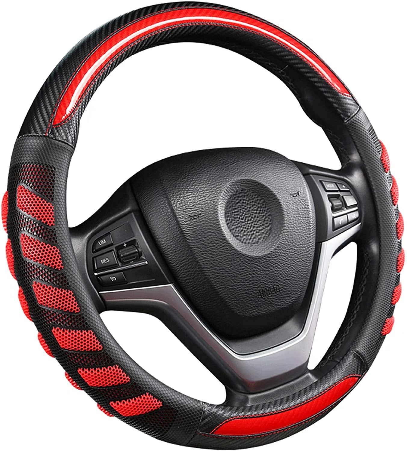 Anti Slip Steering Wheel Cover Microfiber Car Wheel Cover 15 Inch Car ...