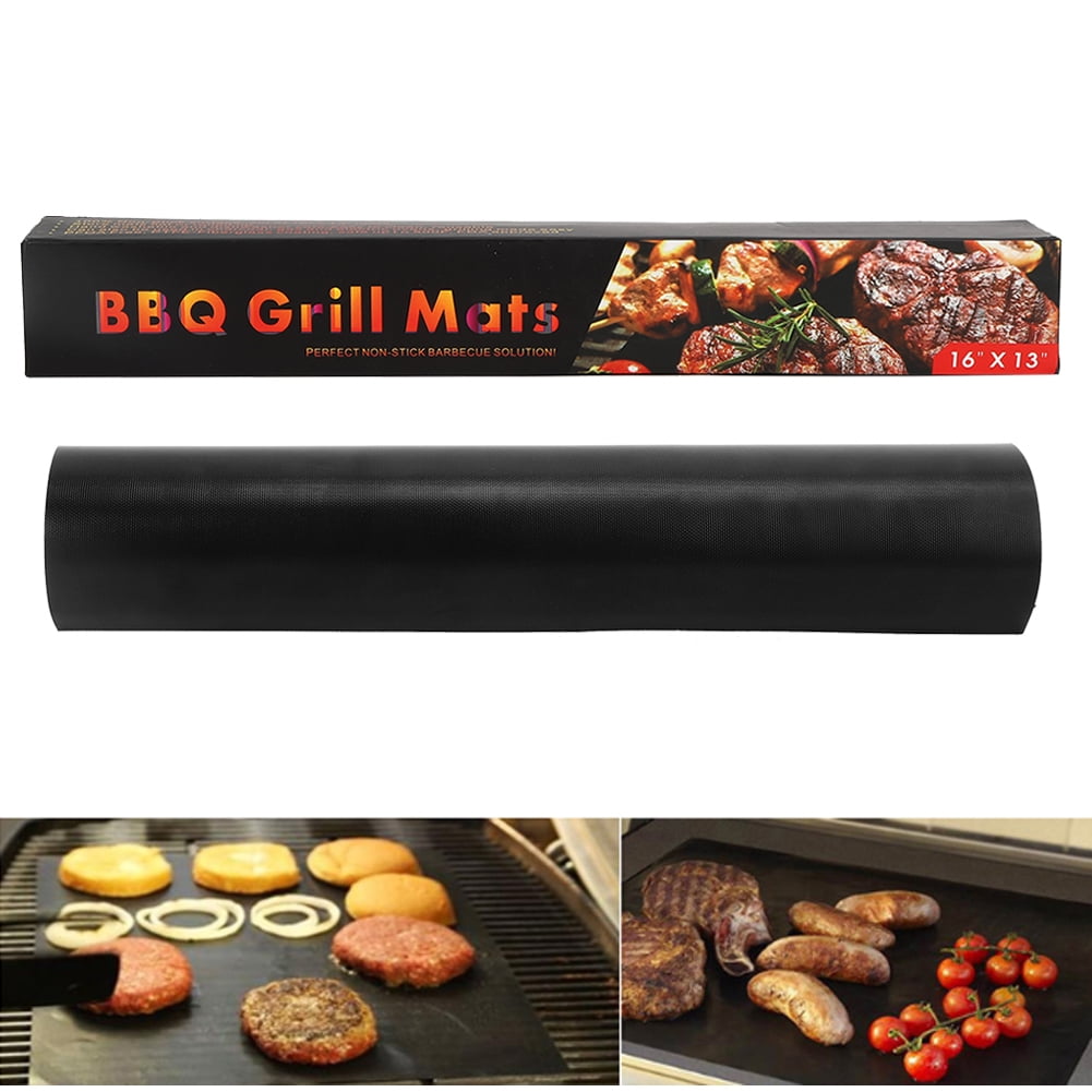 TOPINCN 5PCS BBQ Mats Reusable Grill Cooking Pad for Household Kitchen ...