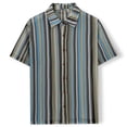 Ceisia Men's Ethnic Print Short-Sleeve Button-Down Shirt Blue L Gifts ...