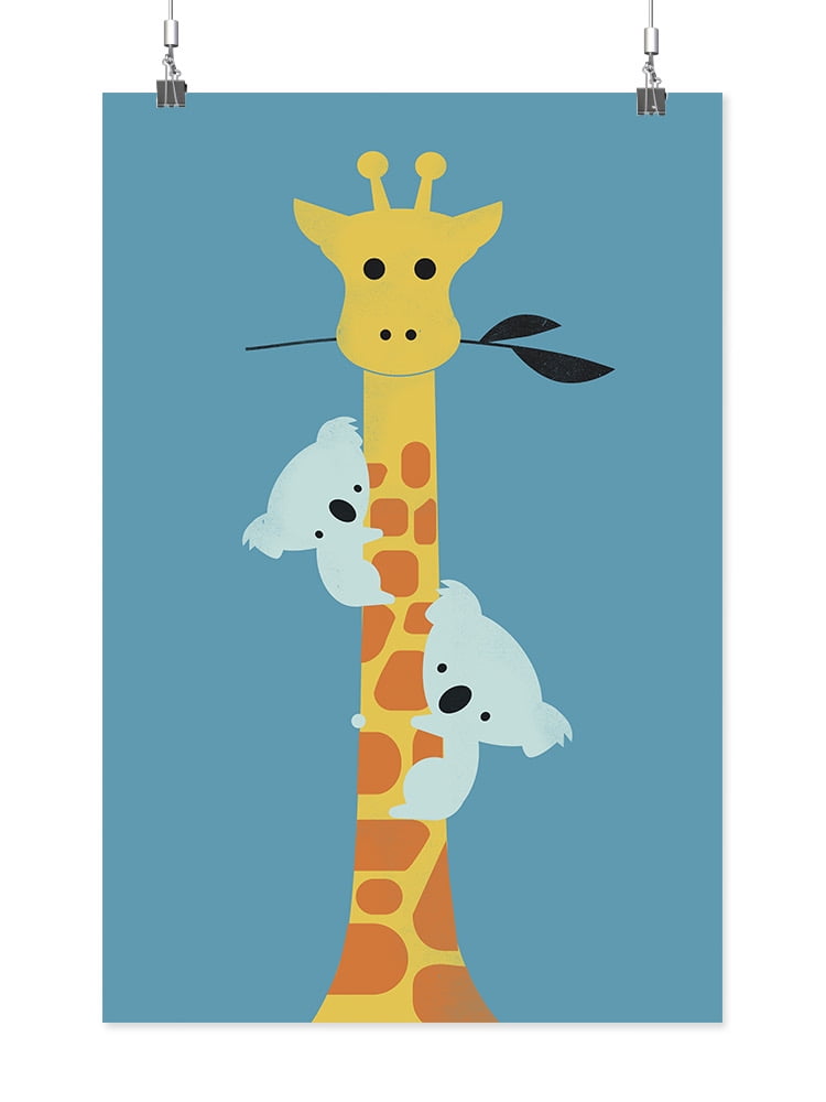 Image Conscious Koalas Climbing A Giraffe Poster - Jay Fleck Designs ...