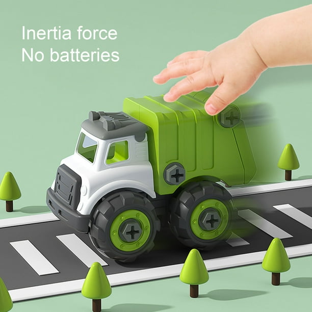 Travelwant Garbage Truck Toy -Friction Power Take Apart Toy STEM Toys ...