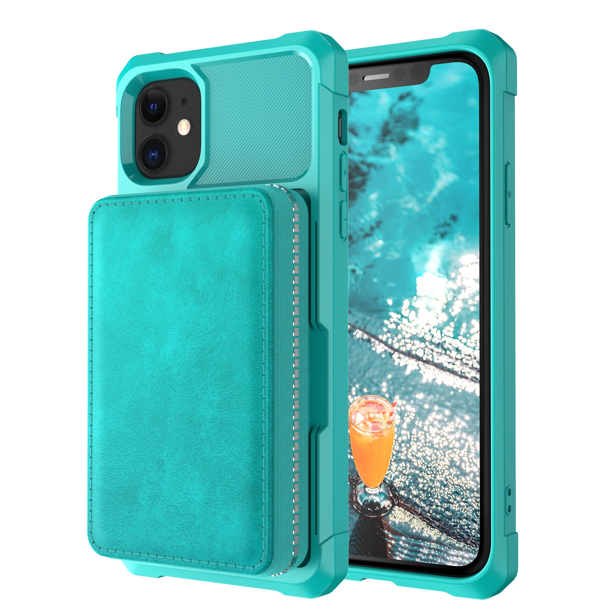 iPhone 12 mini Wallet Case, Dteck Leather Wallet Case with Credit Card ...