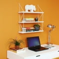 Welland 3-Tier Display Wall Rack Wall Shelf, White, 23.5"L x 6.25"W x ...