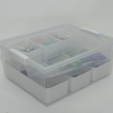 Everything Mary 7-Piece Clear Plastic Craft and Hobby Storage Container ...
