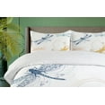 Dragonfly Duvet Cover Set King Size, Floral Spring Bugs Wings with ...