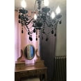 Gypsy Color Acrylic Crystal Chandelier, Black 6 Light Ceiling Mount ...