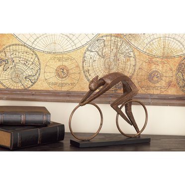 5" x 8" Brown Polystone People Sculpture with Ball, by DecMode ...