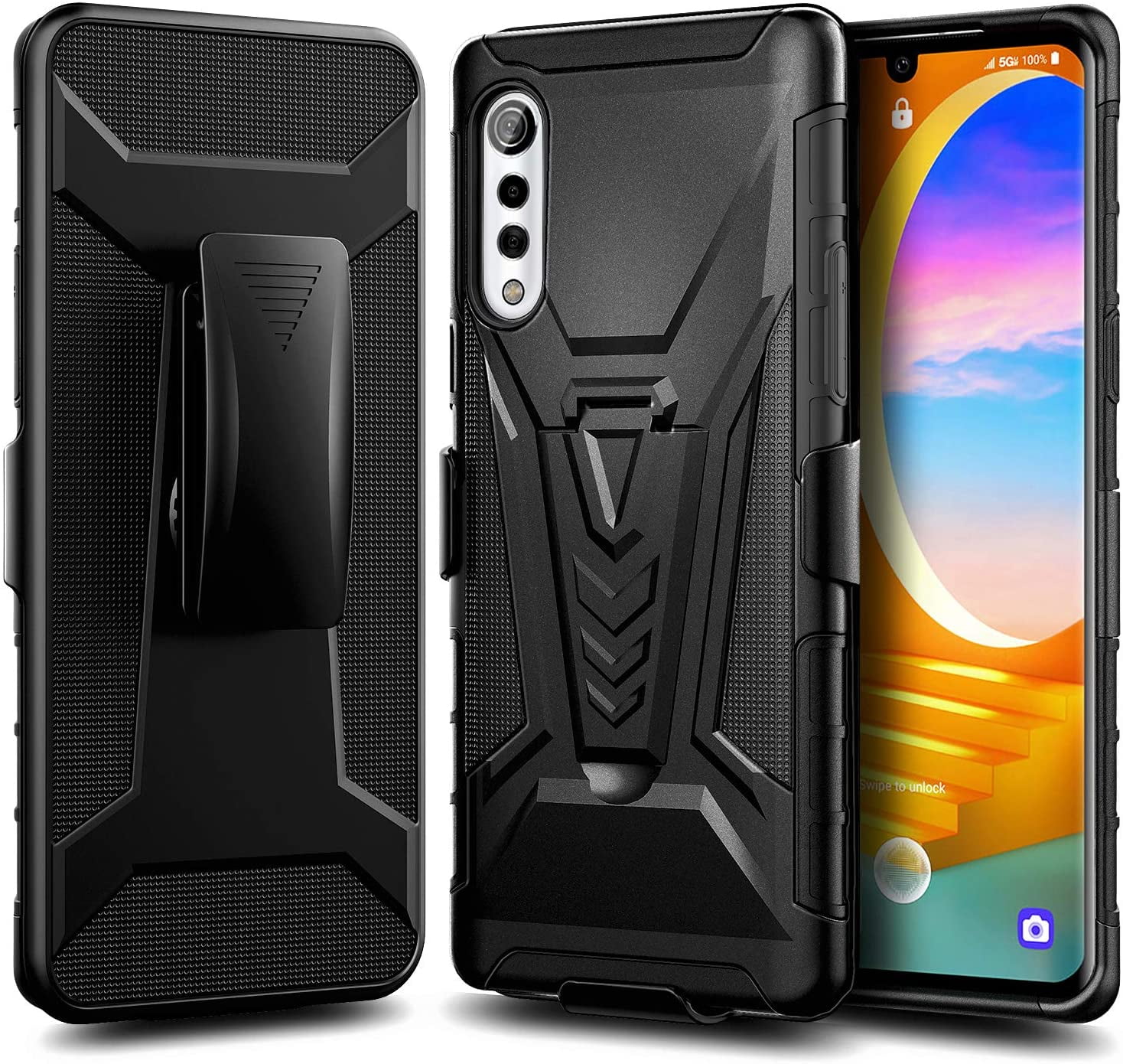 Nagebee Case for LG Velvet, LG Velvet 5G, Belt Clip Holster with Built ...