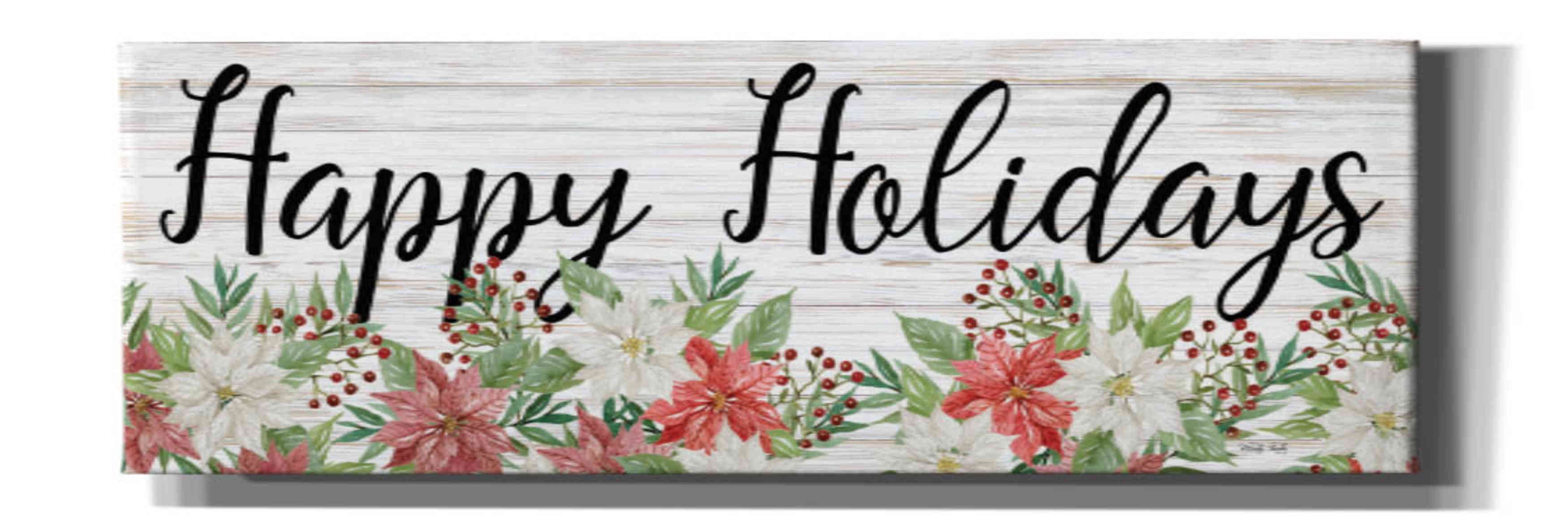 Epic Graffiti 'Happy Holidays Sign' by Cindy Jacobs, Canvas Wall Art ...