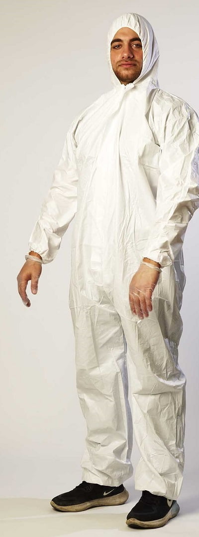 Hygea Natural Protective Disposable Coverall - Protective hooded suit ...