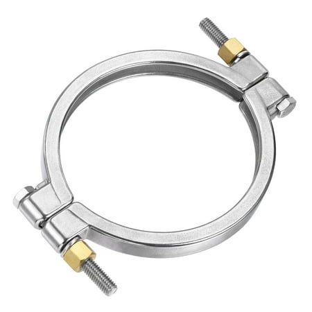 Uxcell 5.2" High Pressure 304 Stainless Steel Bolted Vacuum Pipe Clamp ...