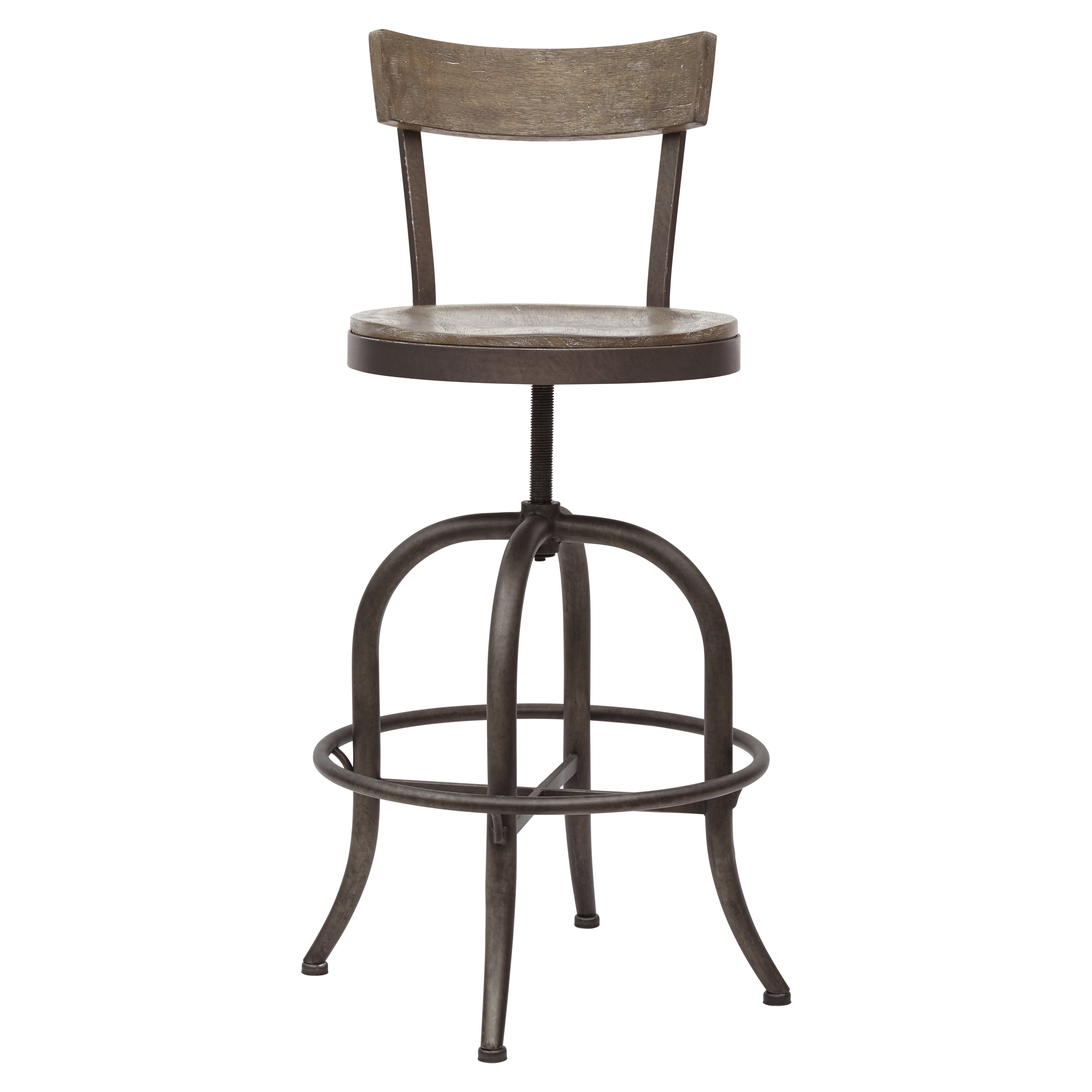 Traditional Solid Barstool with Adjustable Base - Walmart.com