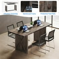 Dextrus 71 inch Modern Farmhouse Dining Table for 6 to 8, Rectangular ...