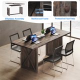 Dextrus 71 inch Modern Farmhouse Dining Table for 6 to 8, Rectangular ...
