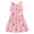 Cartoon Print Sleeveless Dress For Girls Cute Casual Summer Play ...