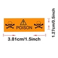 Danger Poison Stickers Labels,0.5x1.5 Inches Fluorescent Orange with ...