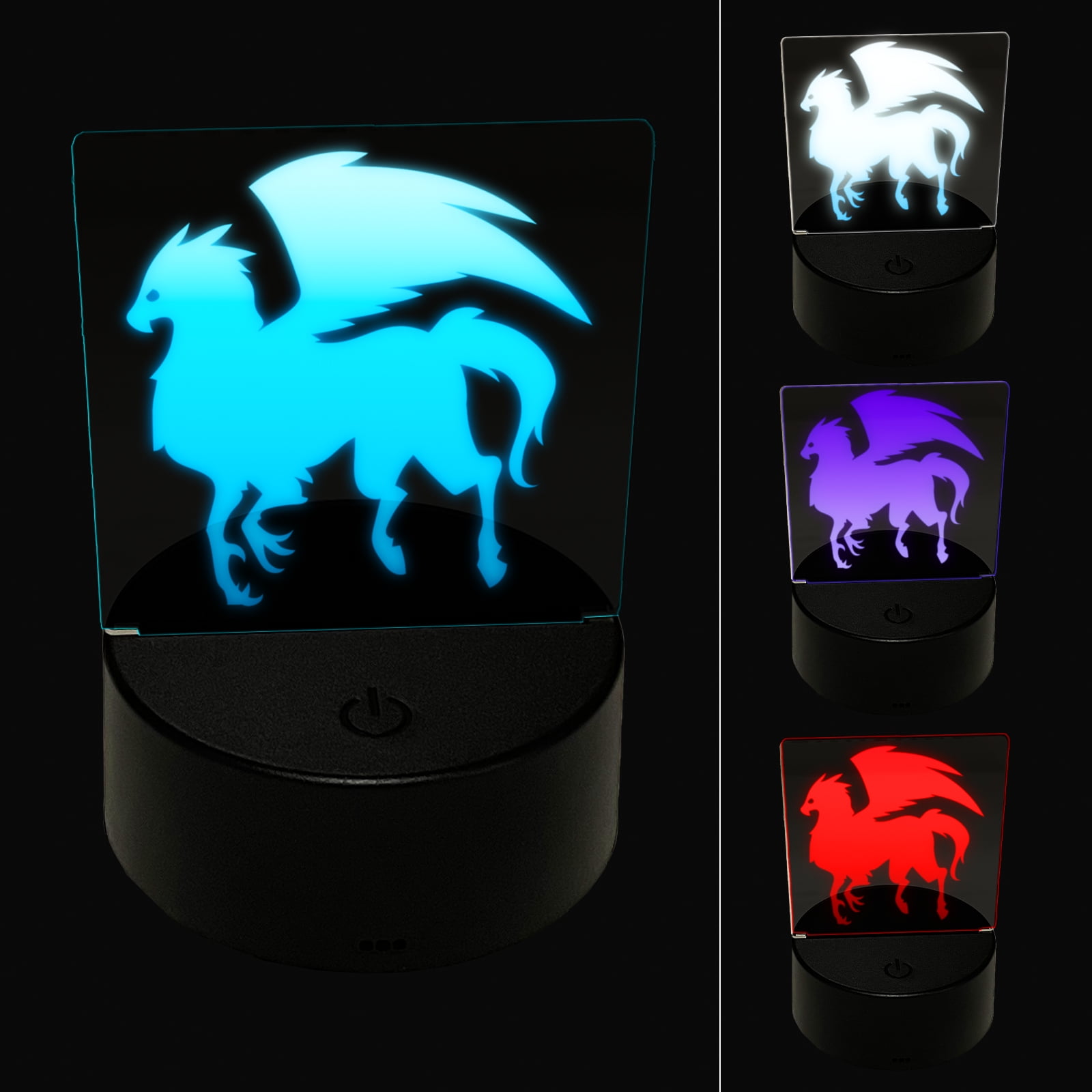 Regal Hippogriff Fantasy Silhouette LED Night Light Sign 3D Illusion ...