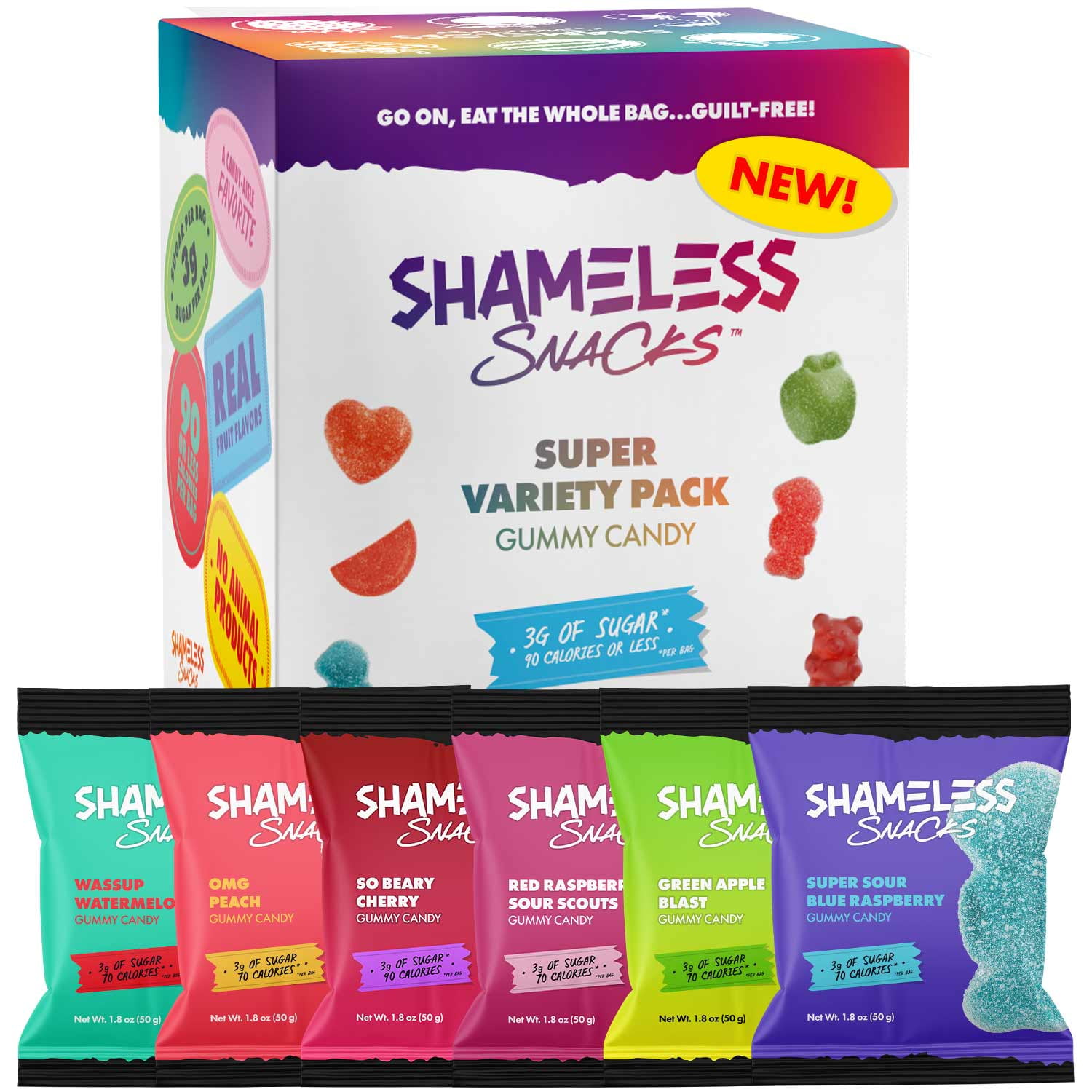 Shameless Snacks Gluten Free Keto Gummies - Healthy Low Calorie & Carb ...