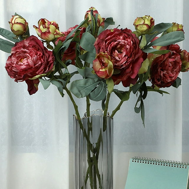 Vnanda Artificial Peonies,Silk Peony Fake Flower for Wedding Home Office Party Hotel Window Sill ...