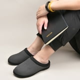 LORDFON Men's Indoor & Outdoor Memory Foam Slippers, Soft Faux Suede ...