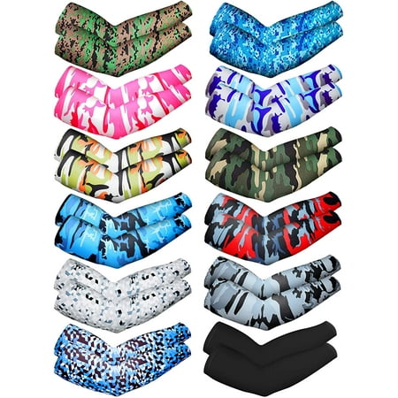 Arm Cover UV Protection Army Camo Colors Cooling Arm Sleeves for Men ...