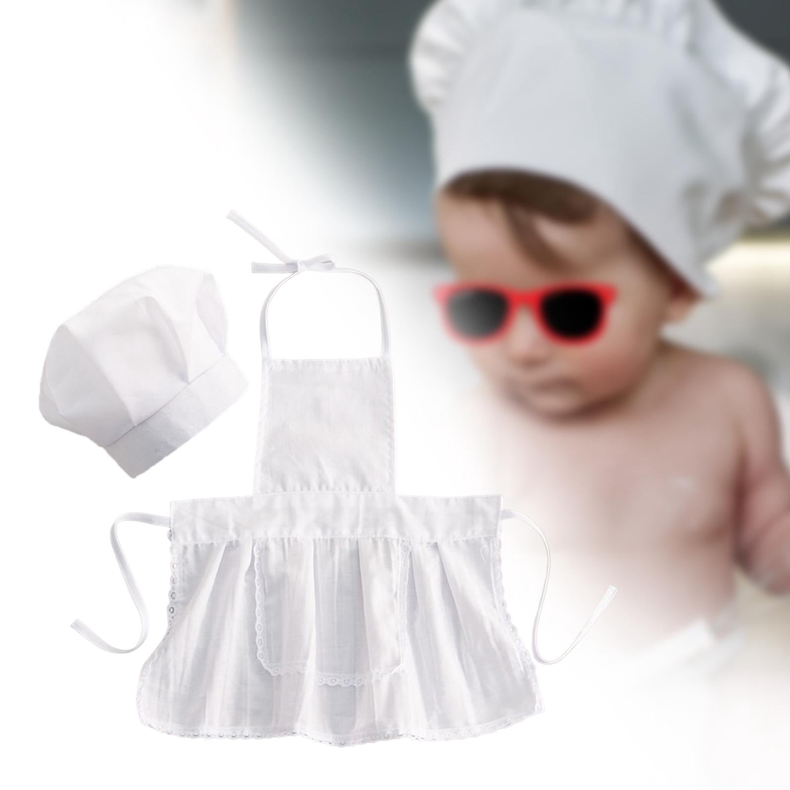 2Pcs Cute Baby Chef Apron and Hat, Newborn Chef Clothing Set, Kids ...