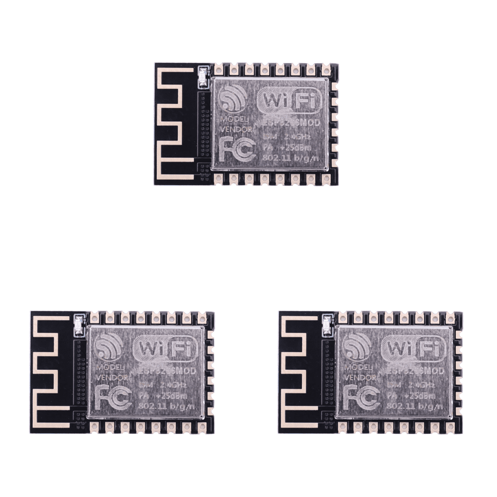 Módulo inalámbrico WIFI serie ESP8266 de 3 piezas Módulo electrónico ESP-12E/ESP-12F (ESP-12F ...