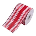 SMKE Patriotic Ribbon Wired,Wide Red White Striped Ribbon,250Th ...