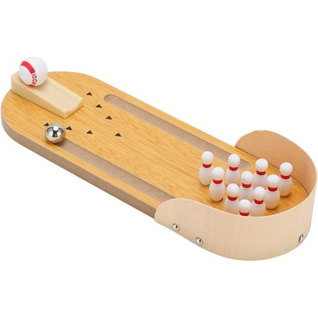 Desktop Bowling Toy Mini Bowling Set Tabletop Bowling Game - Coffee ...