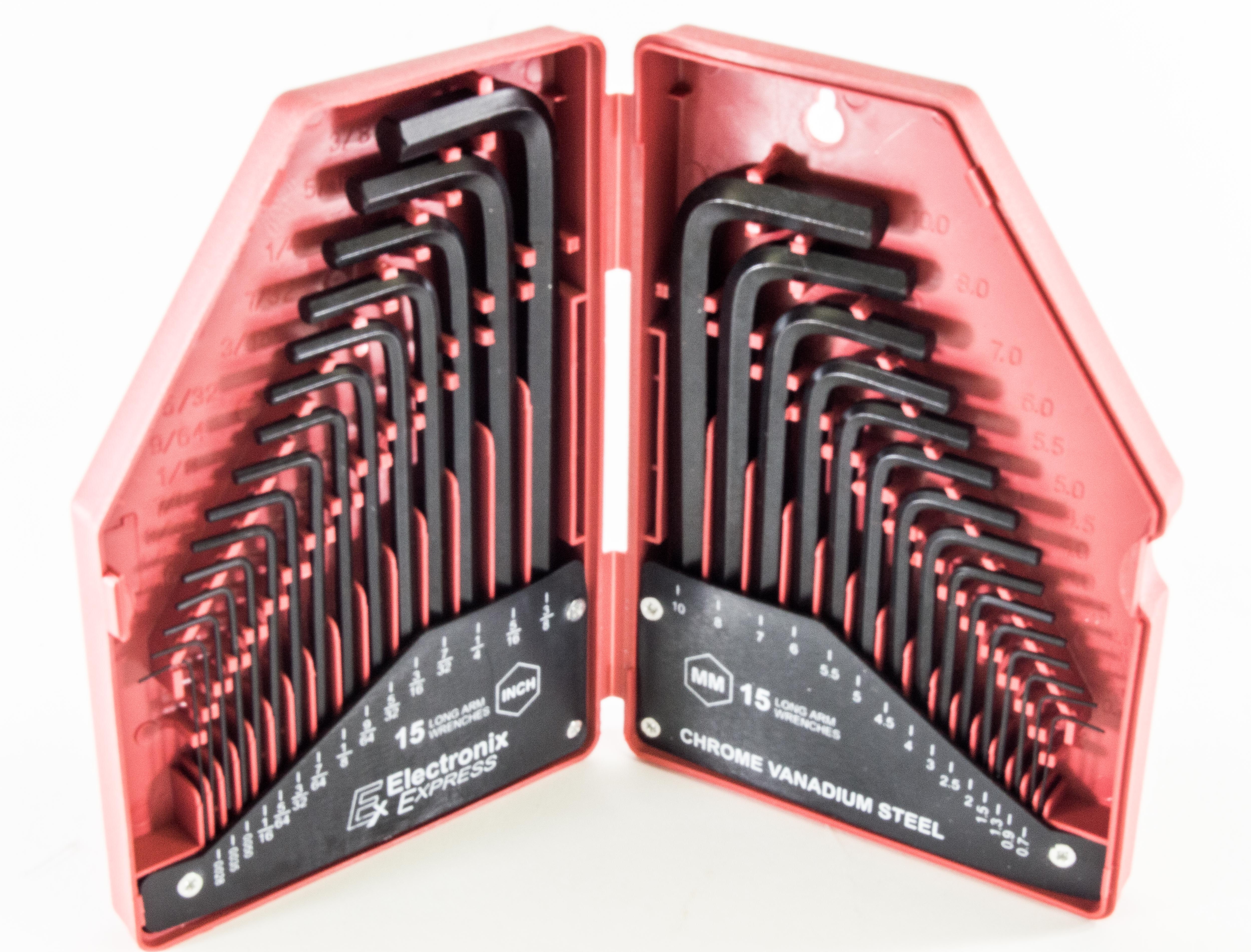 Electronix Express 30 Piece Hex Allin Wrench Set-SAE/MM - Walmart.com