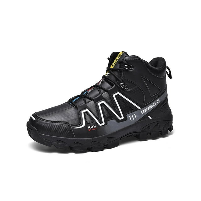 Avamo Mens Leather High Tops Ankle Safety Boots Lace Up Steel Toe Cap