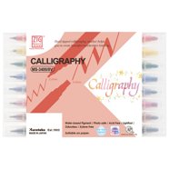 Itoya Doubleheader Calligraphy Marker 6-Color Set, Bright Colors ...