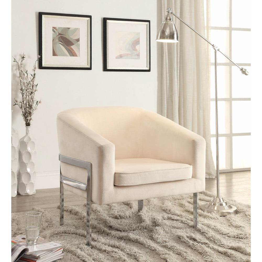 Elegantly Refined Accent Chair, Cream - Walmart.com