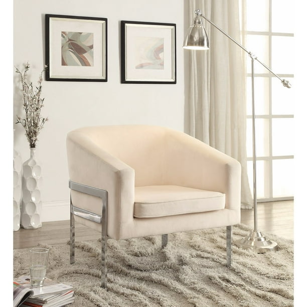 Elegantly Refined Accent Chair, Cream - Walmart.com - Walmart.com