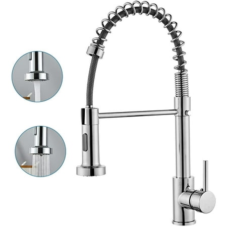 HALO Kitchen Spring Faucet with Pull Down Sprayer Single Handle ...