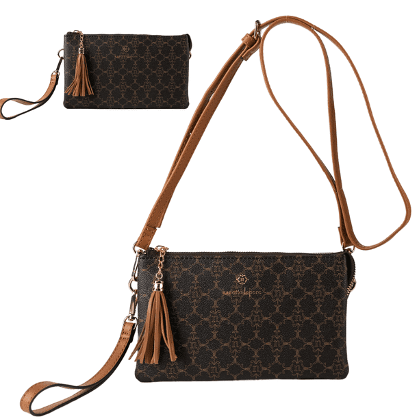 Nanette Lepore Women Crossbody Purse Faux Leather Handbag with ...