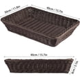 3 PCS 16 Inch Wicker Bread Basket, Woven Serving Basket, Tabletop Food ...