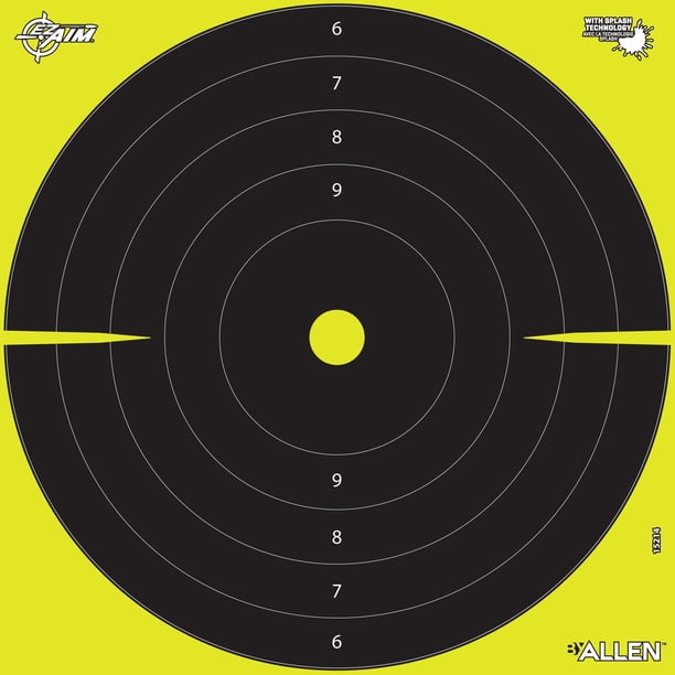 Ez Aim Splash Bullseye Paper Shooting Targets, 12"W x 12"H, 12-Pack ...