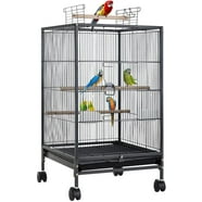 Walnest Outdoor Extra Large Bird Aviary Silver Black Large Parrots ...