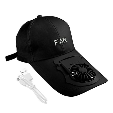 Hat Fan Sun Visor Sports Cooling Peaked Cap Fan Adjustable Outdoor ...