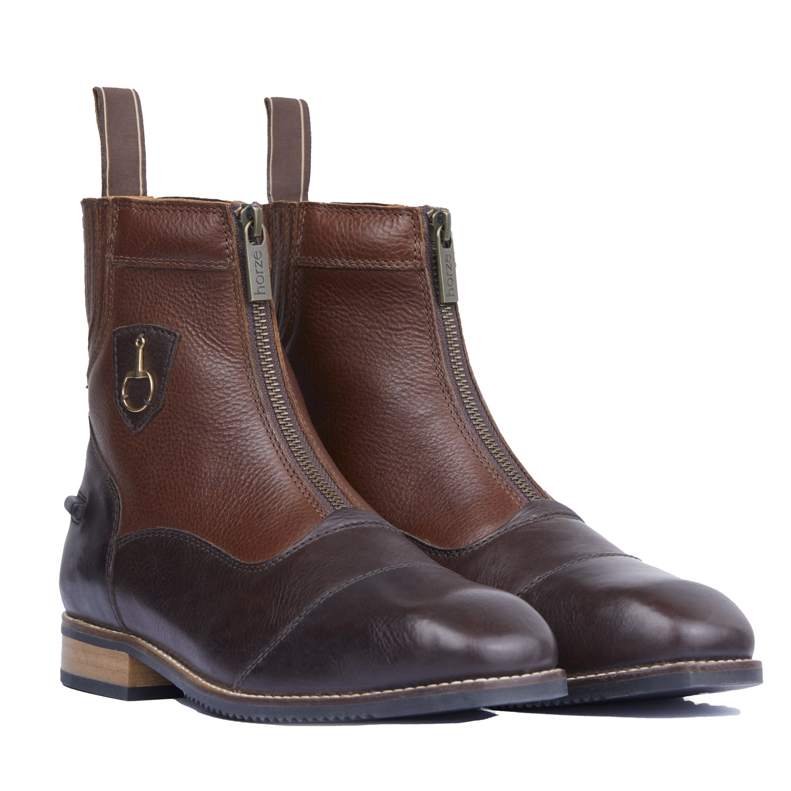 HORZE Boston Women's Leather Front Zip Paddock Boots | Equestrian Boots ...