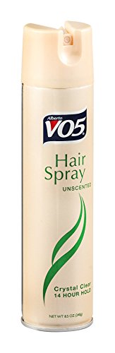 3 Pack Alberto VO5 Hair Spray Unscented Crystal Clear 14 Hour Hold 8.5 ...