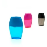 Emraw Single Hole Manual Pencil & Crayon Sharpener W/ Bin Blue Pink ...