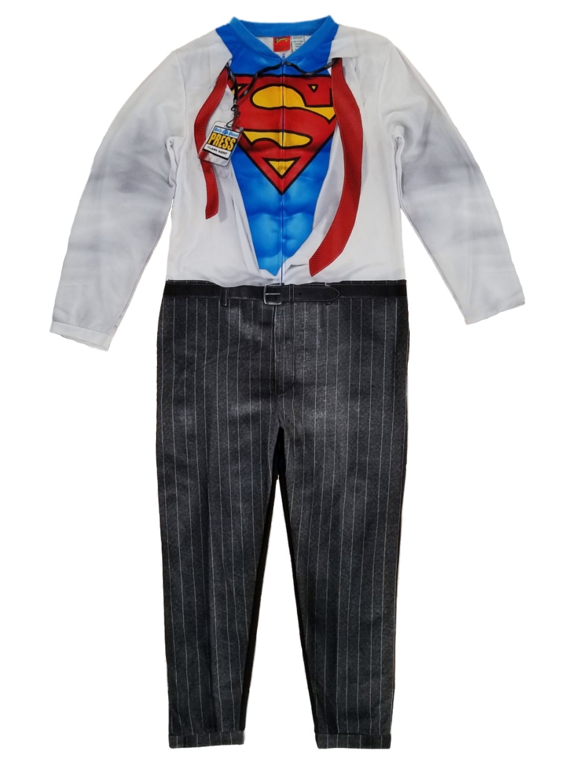Superman DC Comics Mens Clark Kent Costume Union Suit Pajamas Small ...