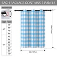 Blue and White Checkered Pattern Blackout Curtains,Triple Weaved Fabric ...