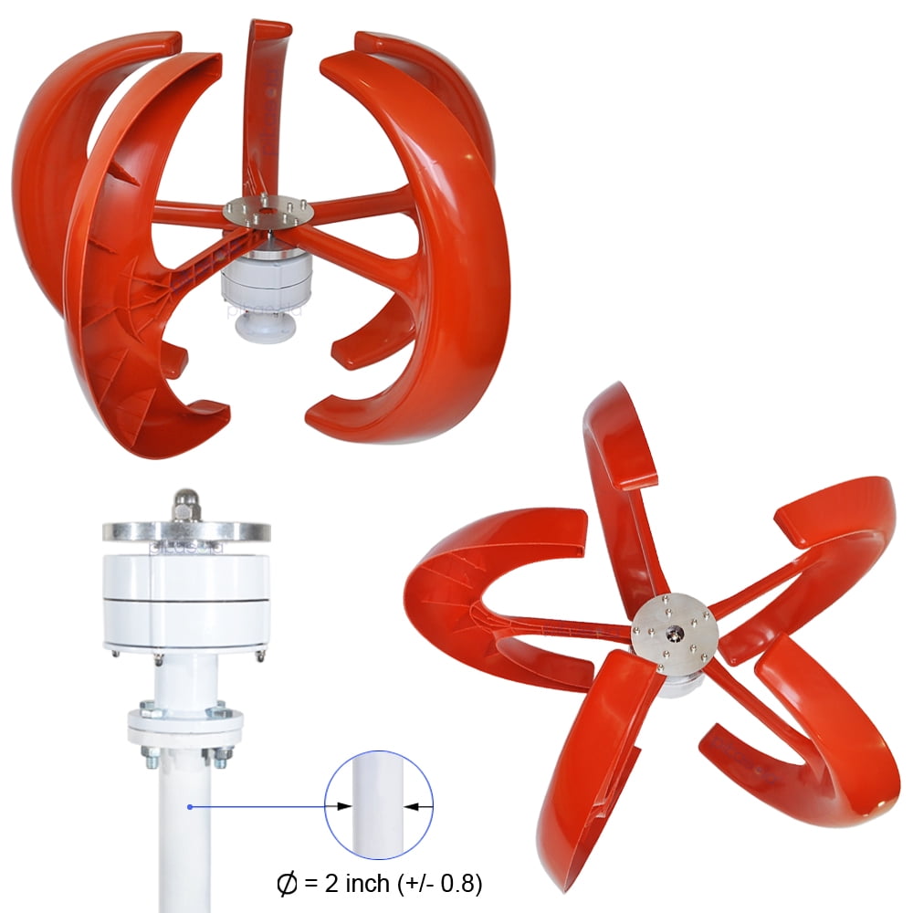 Buy Pikasola Wind Turbine 200W max 220W 12V 5 Blade Wind Vertical Axis ...