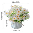 Artificial Chrysanthemum Flowers Silk Cloth Bouquet in Vase Home Decor ...
