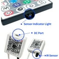 44 Key RGB LED Strip Lights IR Remote Control, Remote Receiver RGB LED ...