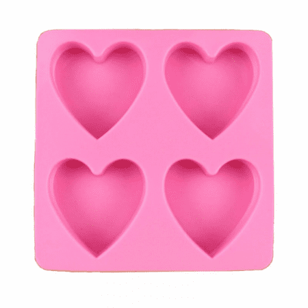 Mini Heart Cookie Cutter, Pink Hearts, Multi 4 Molds in 1, Dough ...
