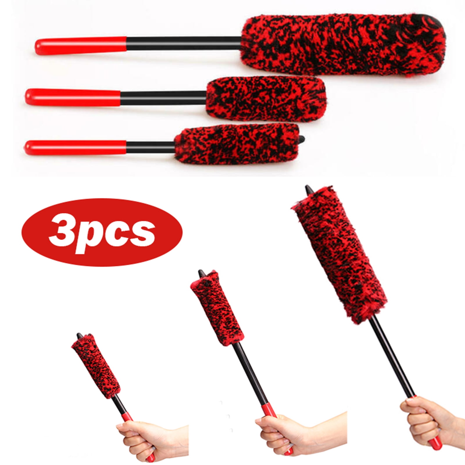 ALL4DETAIL 3 Pcs Automotive Wheel Detailing Brush Set, Auto Wash ...